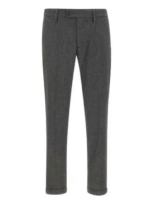 RE-HASH Textured Cuffed Trousers