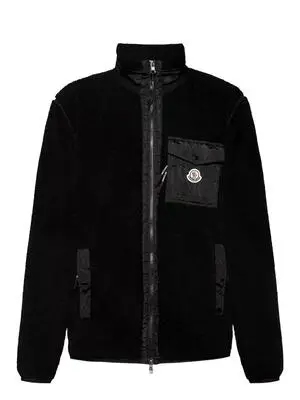 Moncler Fleece Patch-pocket Sweater - Black