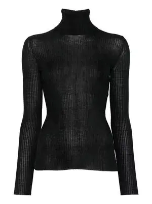 MRZ Ribbed Turtleneck Sweater - Black