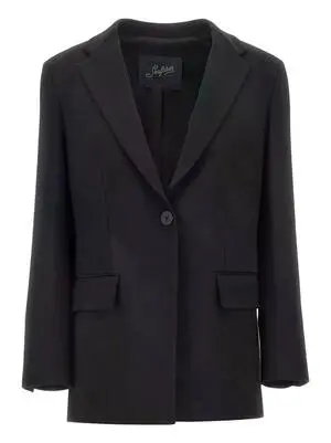 Seafarer Single-button Notched-lapel Coat - Black