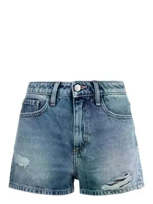 ICON DENIM LA Distressed Denim Shorts - Blue