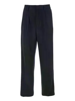 Emporio Armani Pleated Pocket Trousers - Blue