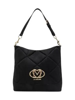 Moschino Quilted Logo Tote - Black