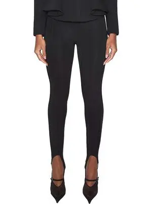 MUGLER Piped-boning Waist Leggings - Black