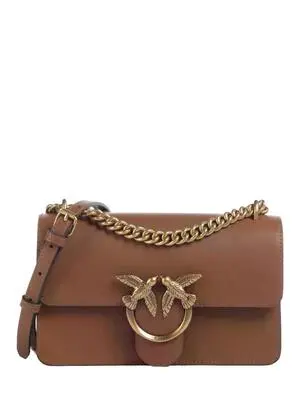 Pinko Mini Love One Chain Crossbody Bag - Marrone