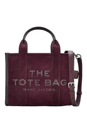 Marc Jacobs The Suede Small Tote Bag - Dark Plum