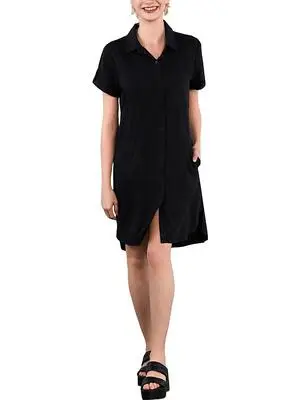 BILLY T Denim Shirtdress - Sunny Black