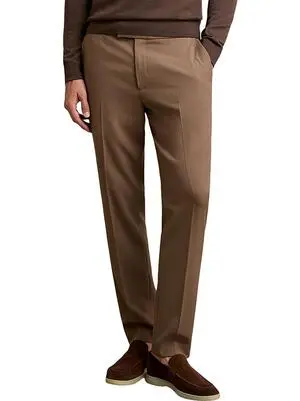 REISS Found Slim Fit Drawcord Trousers - Camel