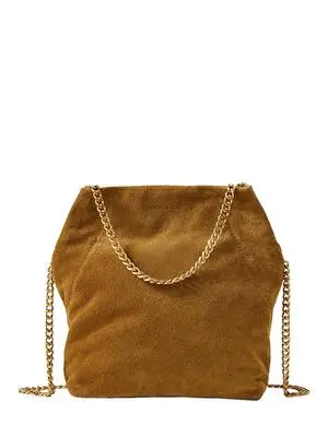 Veronica Beard Suede Slouch Shoulder Bag - Acorn