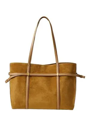 Veronica Beard Suede Lasso Bag - Acorn