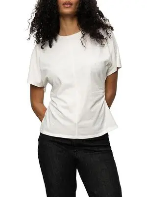 Sanctuary Shirred Waist Dolman Tee - White