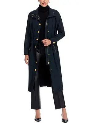 L'Agence Toshi Windbreaker Trench Coat - Black