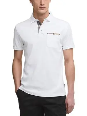 Barbour Premium Short Sleeve Corpatch Polo Shirt - White