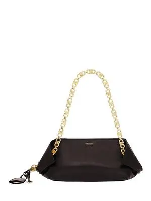 FERRAGAMO Scarf Leather Shoulder Bag - Testa Di Moro
