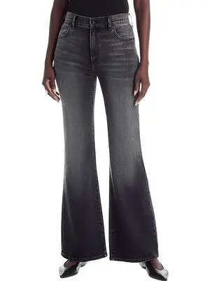 Kobi Halperin Rosie High-rise Flare Jeans - Washed Black