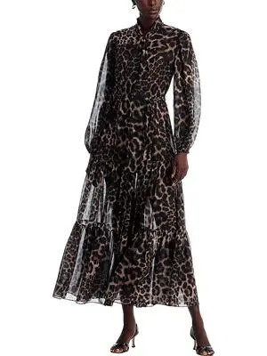 KOBI HALPERIN Baird Tie-Neck Maxi Dress