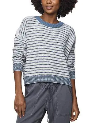 Splendid Lucy Stripe Sweater - Pale Oak Heather
