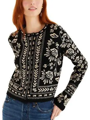Farm Rio Floral Print Cardigan - Flower Blo
