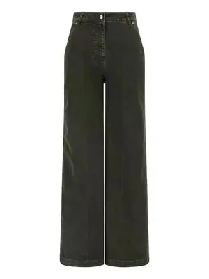 NUDE Creased Wide-leg Jeans - Black
