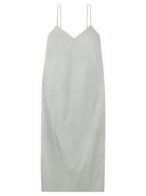 ST. AGNI Recycled-taffeta Midi Slip Dress - Silver