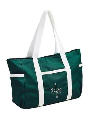 DAILY PRACTICE BY ANTHROPOLOGIE Canvas Tote Green Pattern