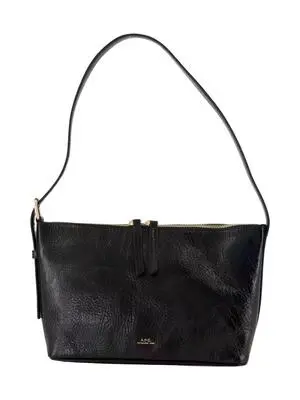 A.p.c. Top-handle Calfskin Shoulder Bag - Black