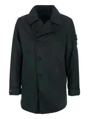 Stone Island Double-breasted Coat - Blue