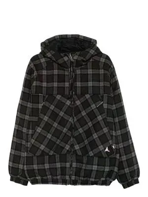 ROA Checked Hooded Jacket - Grey