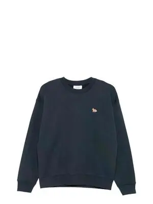Maison Kitsuné Fox-embroidered Sweatshirt - Blue