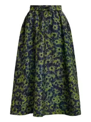 Essentiel Antwerp Floral-print A-line Skirt - Green