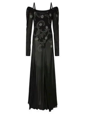 Rabanne Jersey Maxi Dress - Black