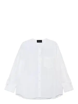 Simone Rocha Mandarin-collar Pocket Shirt - White