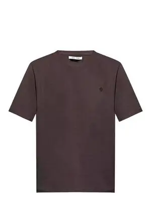 SAMSOE SAMSOE Embroidered Logo T-shirt - Brown