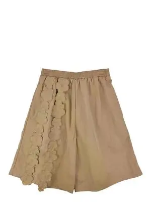 Cecilie Bahnsen Flower-embellished Shorts - Brown