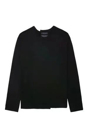 Yohji Yamamoto Long-sleeve Wool T-shirt - Black