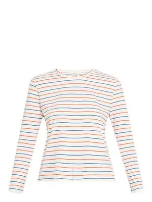 Kule Striped Long-sleeve T-shirt - Whitebluepoppy Pin
