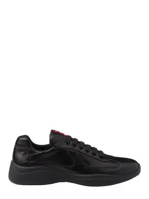 Prada America's Cup Nappa Leather Sneakers - Black