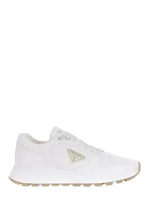 Prada Prax 01 Re-nylon And Brushed Leather Sneakers - Avorio