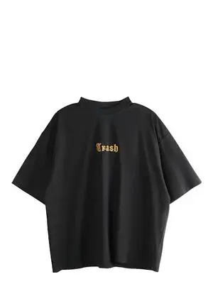 Vetements Trash Embroidered Regular T-shirt - Black