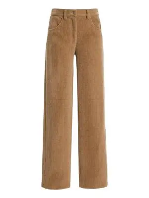 THE ROW Clair Corduroy Straight-leg Pants - Neutral
