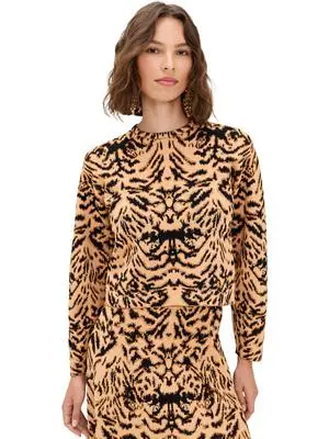 Ulla Johnson Cade Jacquard Knit Pullover - Bengal