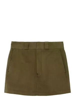 RE/DONE Cotton Mini Skirt With Pockets - Green