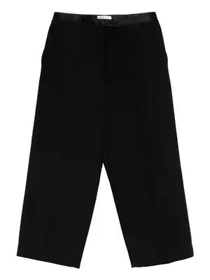 Khaite Wide-leg Cropped Trousers - Black