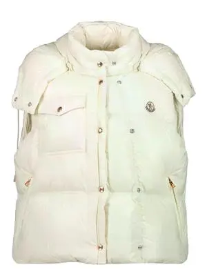 Moncler Quilted Hooded Puffer Gilet - White