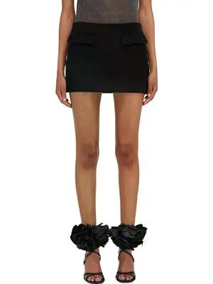FERRAGAMO Flap-pocket Mini Skirt - Black