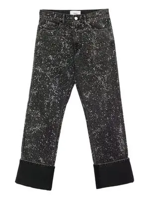 Coperni Crystal-embellished Boyfriend Jeans - Black