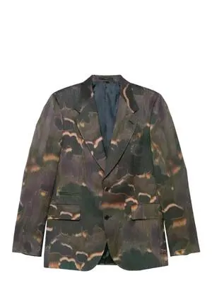 Paul Smith Abstract-print Blazer - Grey