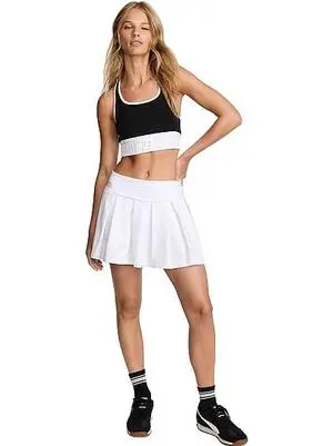 Pink All-day Cotton™ Foldover Pleated Skort - White,ivory