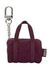 Pink Mini Duffel Keychain Charm - Purple