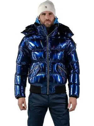 WOODPECKER Woody Bomber Quilted Coat - Oily Blue